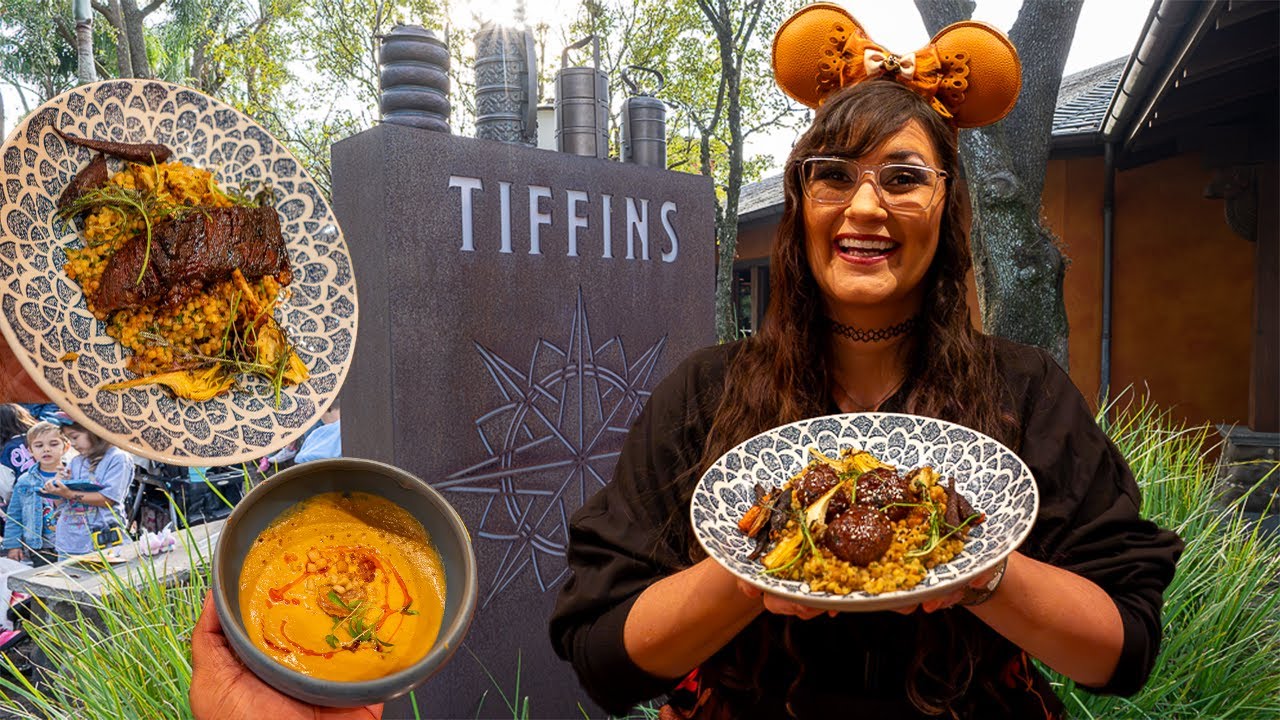 Tiffins Restaurant DINNER 🧿 DIsney World Animal Kingdom food review ...