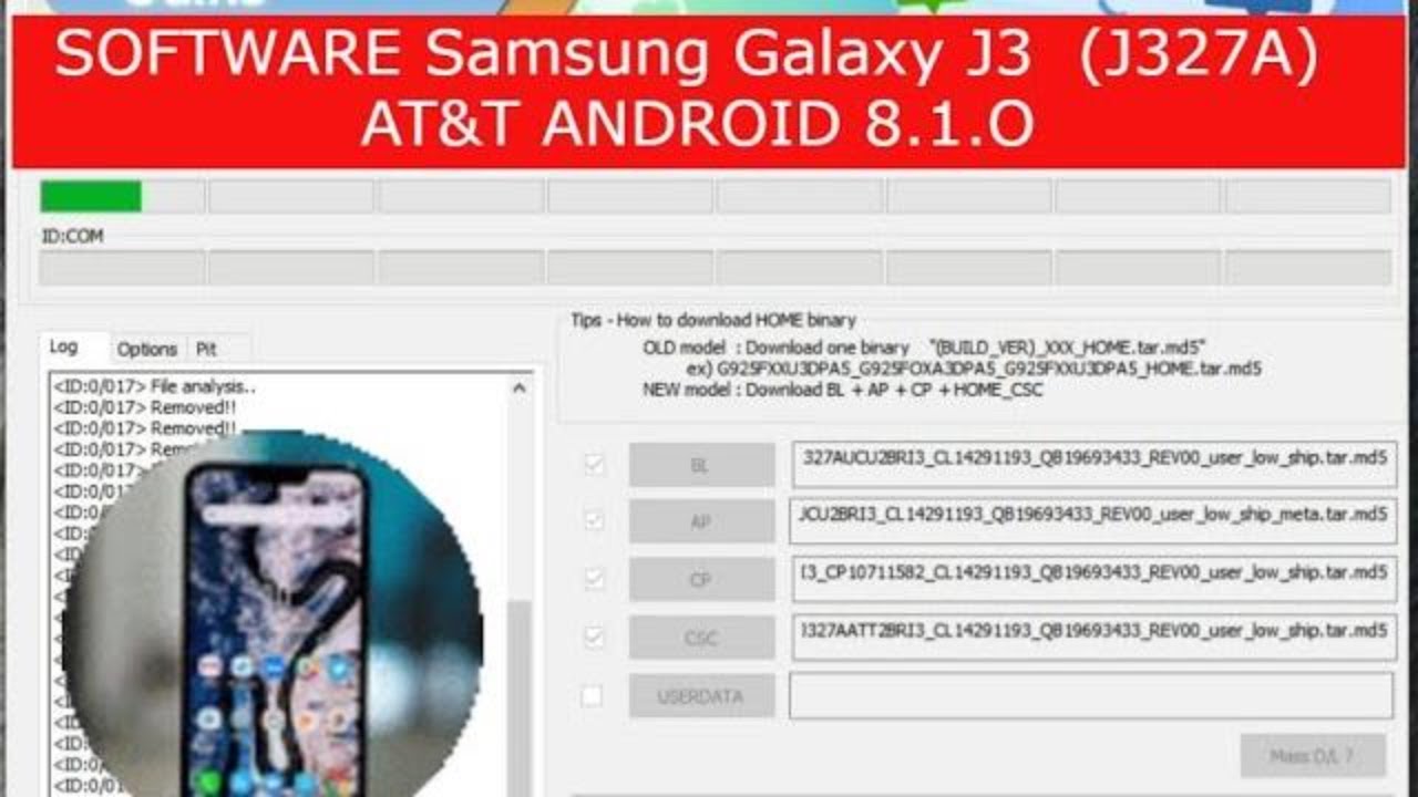 Actualizar O instalar software Samsung Galaxy J3 Prime J327A AT&T ...