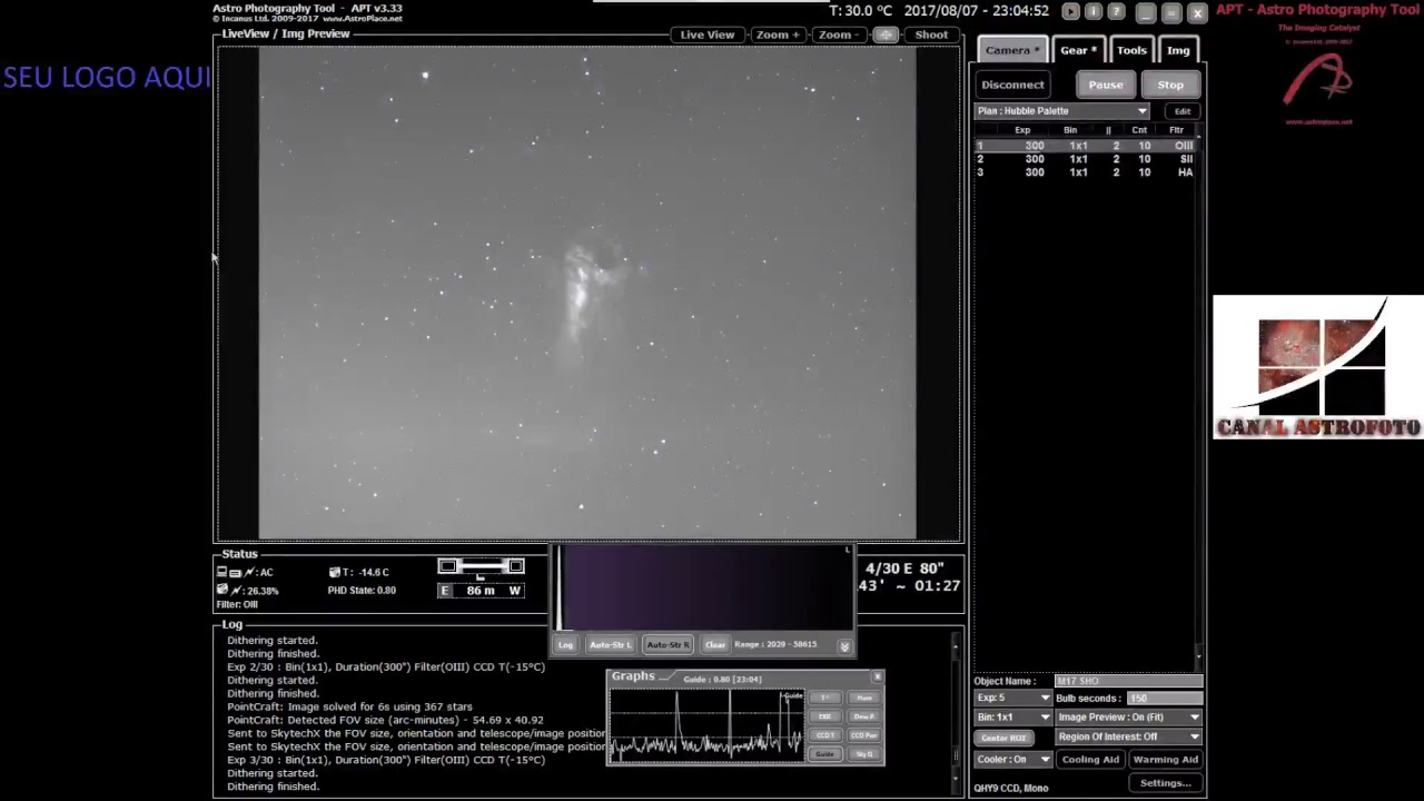 Live de captura 5 - QHY9 - Hubble Palette - YouTube