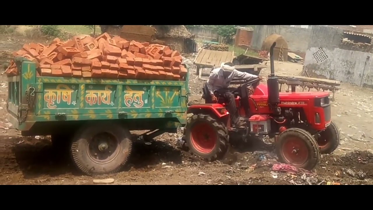 tractor video # Bricks load on tractor#Shorts - YouTube