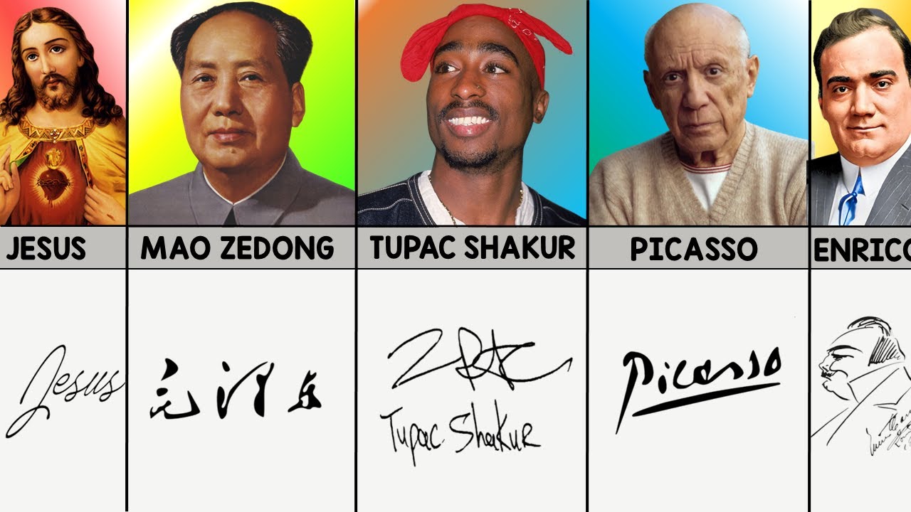 Famous People and Celebrities Signatures - YouTube