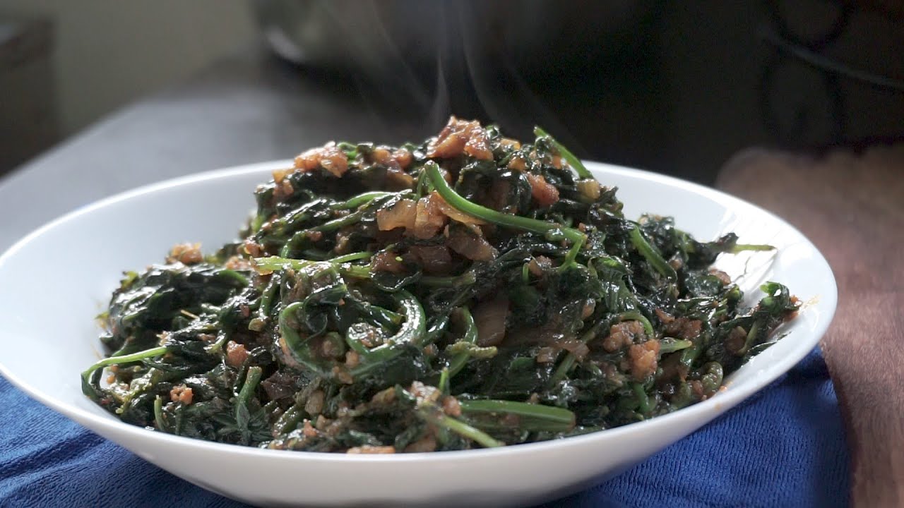 STIR FRY FERN VEGE "PAKU PAKIS" with DRIED SHRIMPS | 居家辣椒虾米香炒蕨菜 | HOME ...