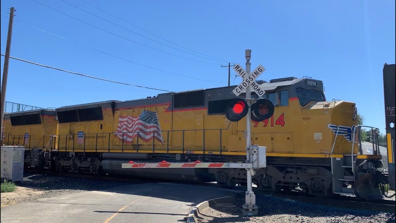 UP 9927 Rocklin Rocket Local Shoving South - Sacramento Nthn Bike Trail ...