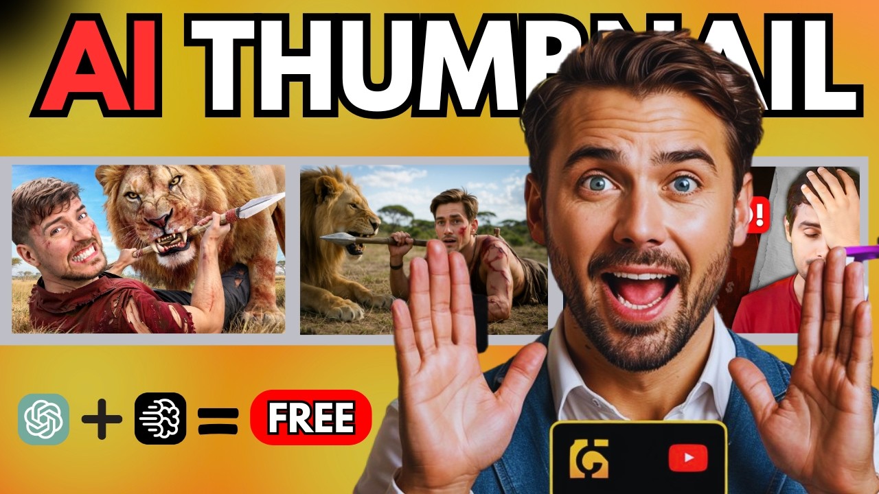 Zero Skills, Zero Budget... STUNNING YouTube Thumbnails with AI! - YouTube