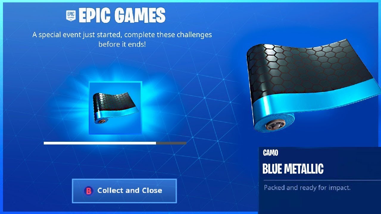 How To Get BLUE METALLIC Camo and CHALLENGE GUIDE in Fortnite Ice Storm ...