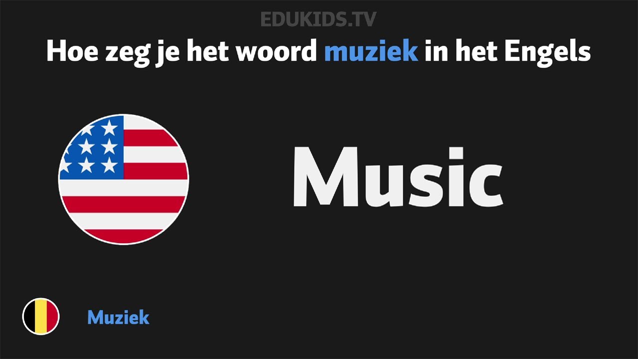 Hoe zeg je 'muziek' (music) in het Engels - YouTube