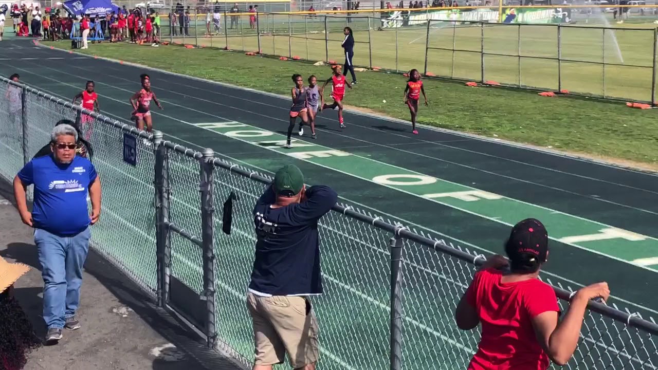Amel Dior Cook 8u girls 100m finals 5/6/18 - YouTube