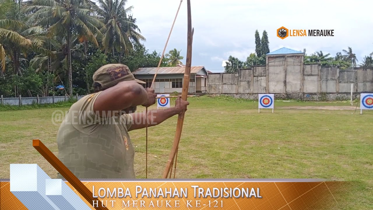 Lomba Panah Tradisonal Papua Merauke - YouTube