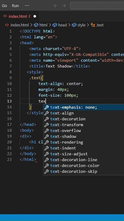 #create Text Shadow in Html And Css#dailyshorts #programming #basichtml #coding #viralshorts # ...