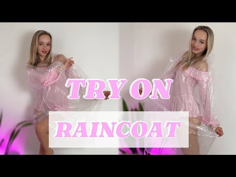 [4K USA] Raincoat Try-On Haul | Transparent Cleaning | Transparent housewife 