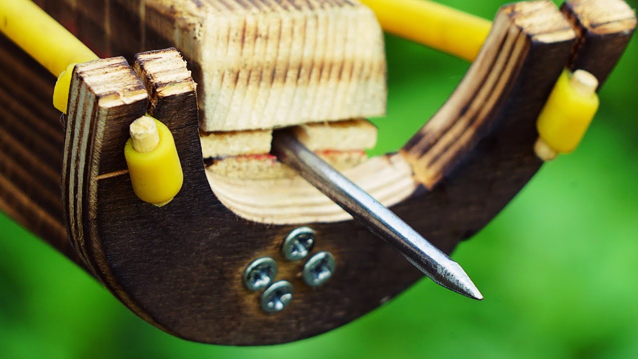 DIY - Super Nail Slingshot - YouTube
