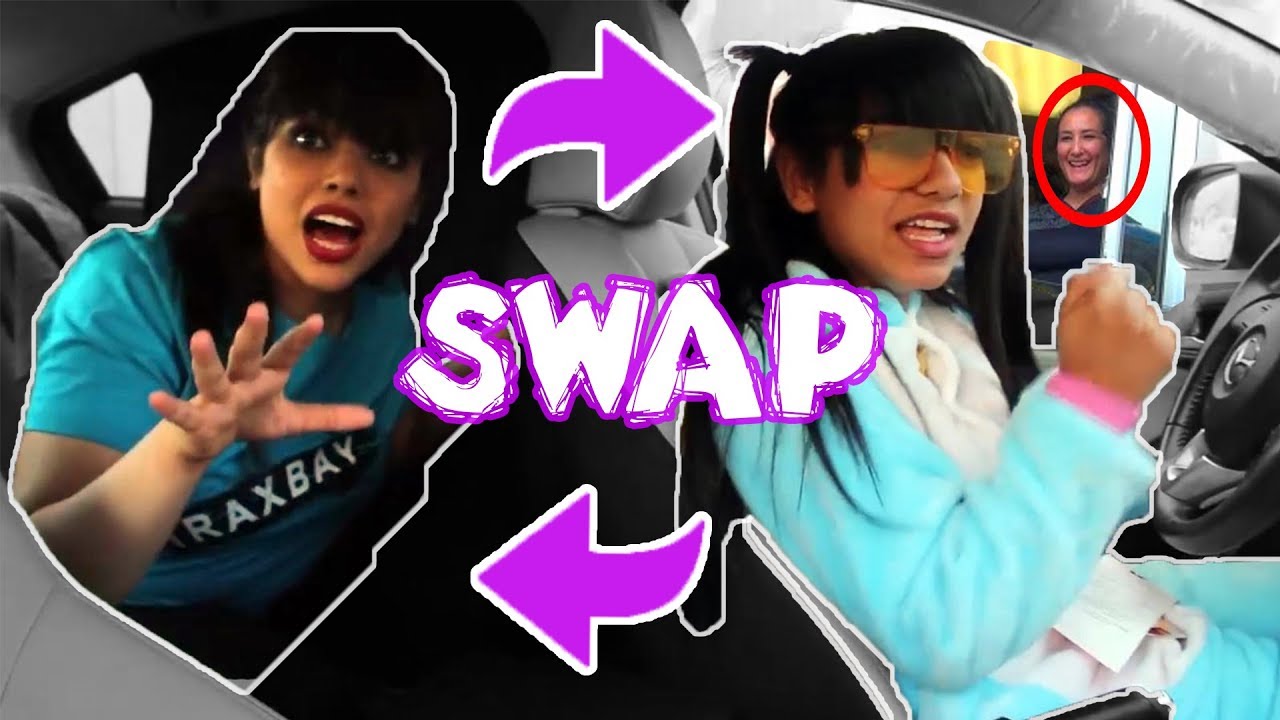 صديقات يتبادلن أماكنهم عند الطلب !! 😱😂🚗 | friends Swap DRIVE THRU ...
