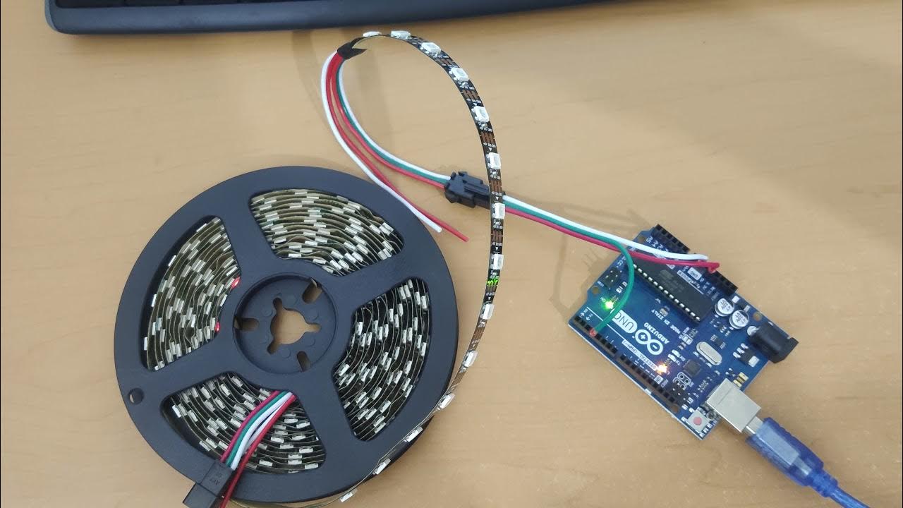 Prueba tira LED WS2812B con Arduino - YouTube