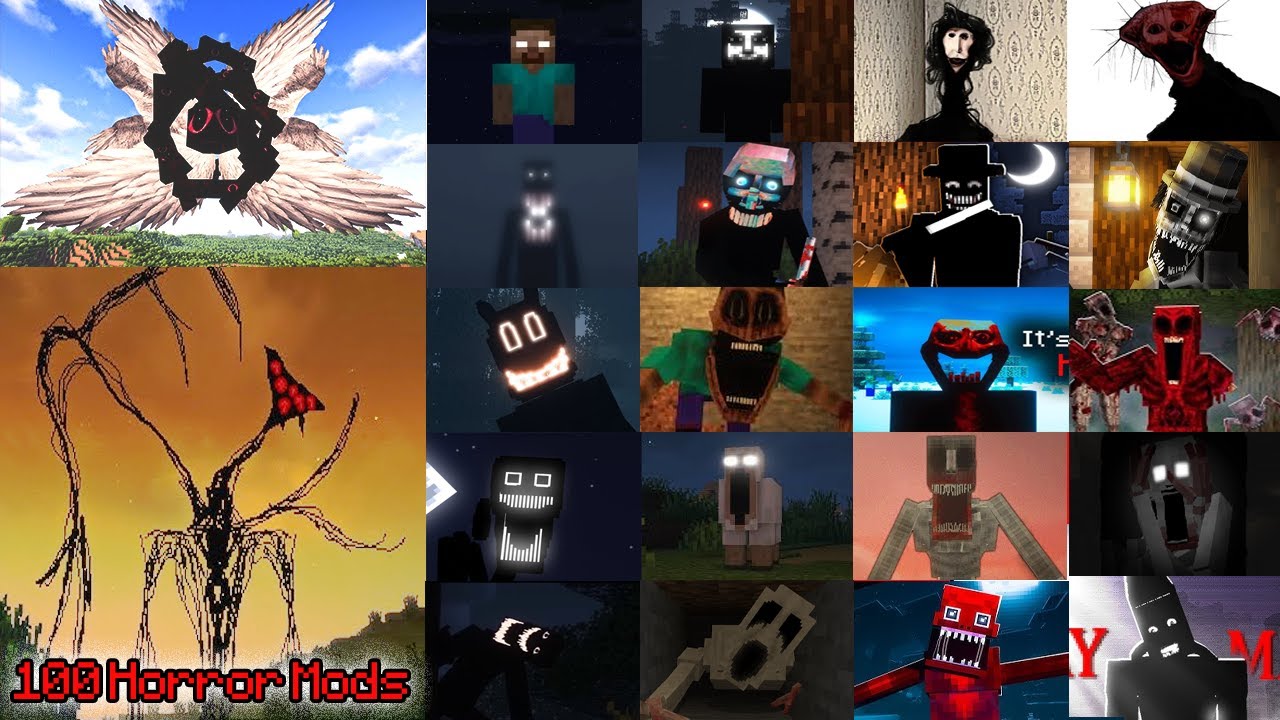 Minecraft: Top 100 Horror Mods – [Compilation of Terrifying Creatures ...