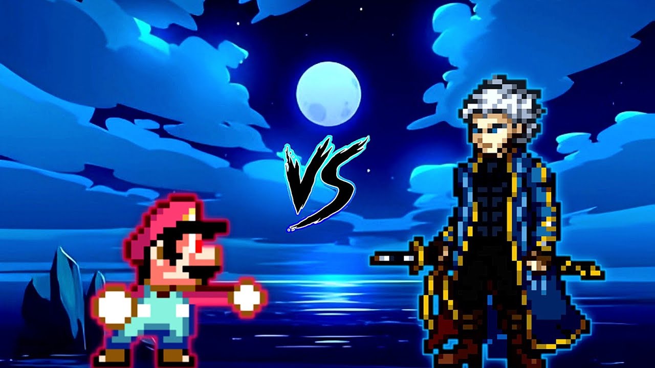 Devil Mario V2 (New) VS Vergil V3 in Jump Force Mugen - YouTube