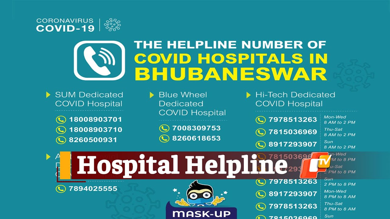 Helpline Numbers Of Dedicated #COVID19 Hospitals In Bhubaneswar ...