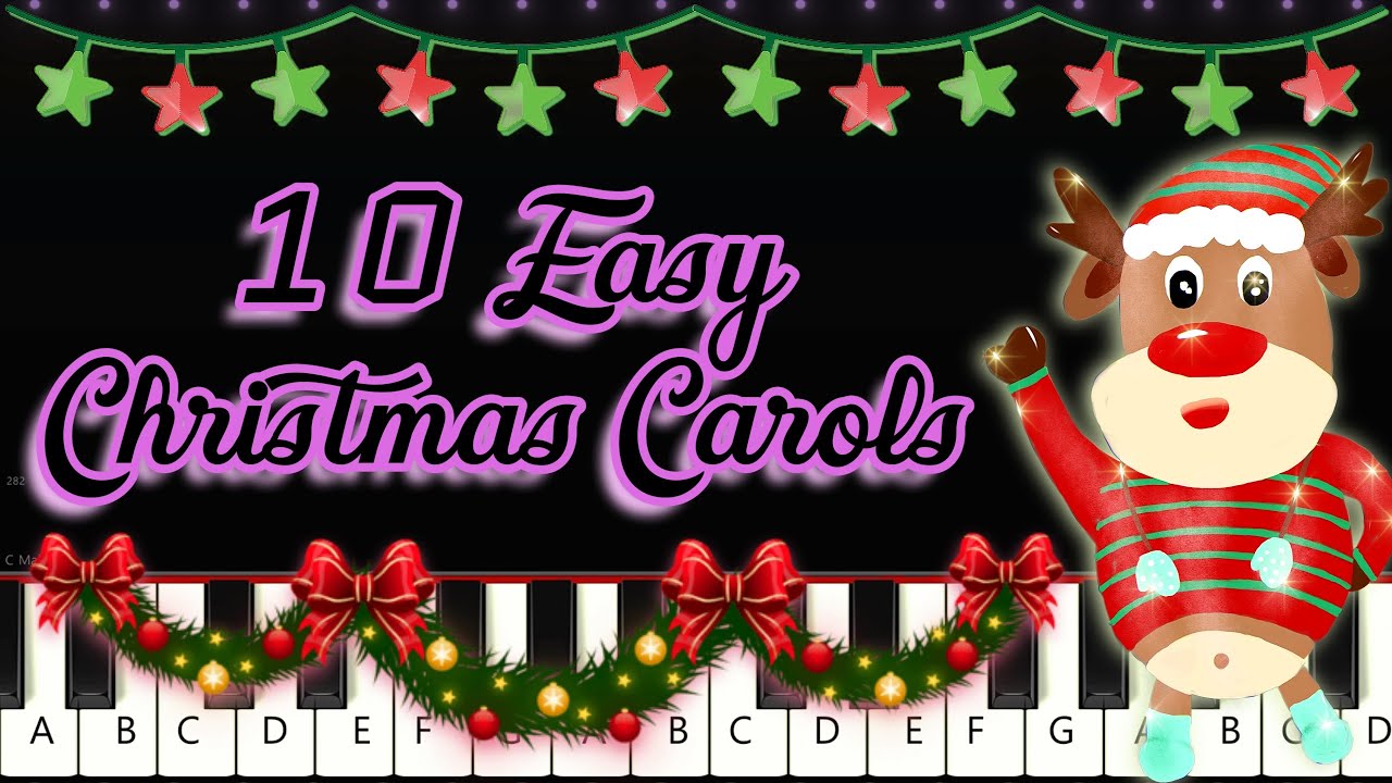 10 Easy Christmas Songs For Beginners | Piano Song Tutorial - YouTube
