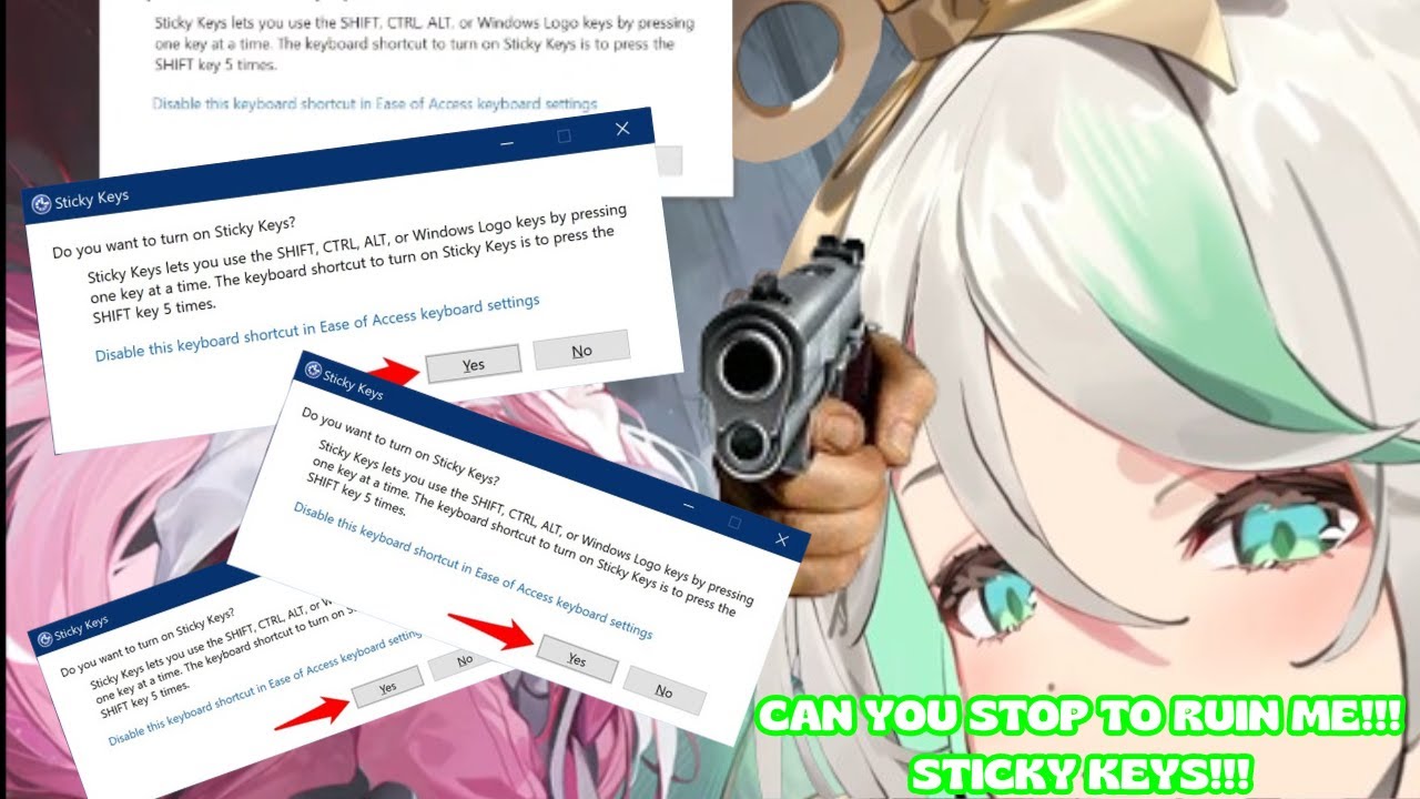 Compilation Cecilia Get Ruined By Sticky Keys Over And Over!!!! - YouTube