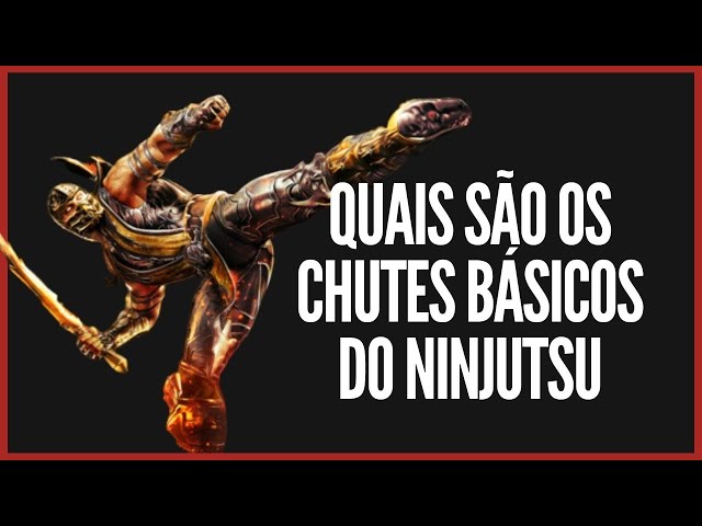 Chute Ninja Voador Lutador De Caratê Masculino Executa Um Chute