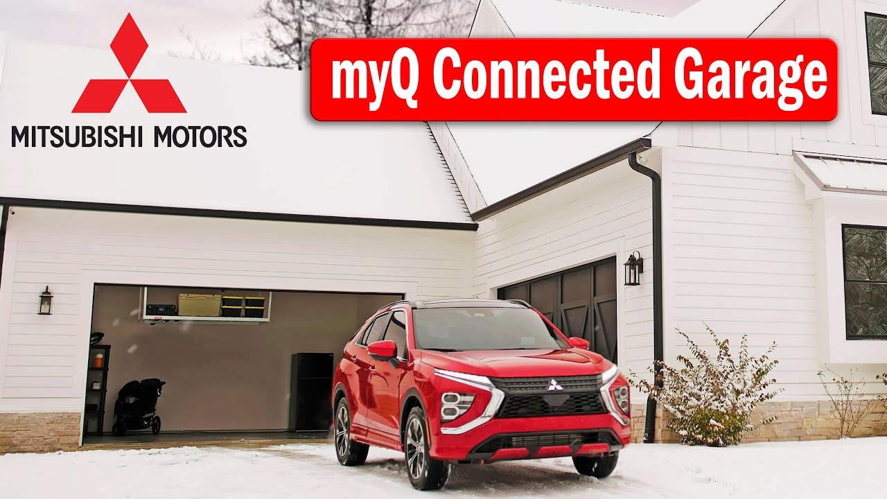 Mitsubishi In Vehicle Garage Control With myQ Connected Garage - YouTube