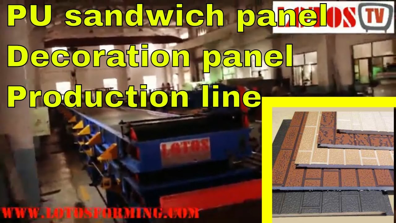 PU sandwich panel production line / wall cladding panel production line ...