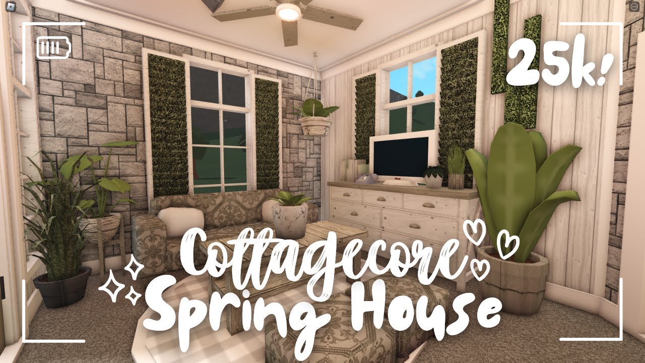 [ bloxburg ] ꒰ 25k! ꒱ 🍃 spring cottagecore house ꒰ no gamepass build ...