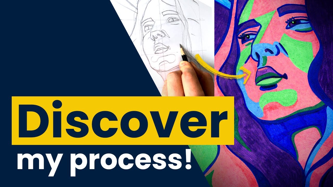Drawing A Portrait Using Posca Pens - Learn How I Use Colour! - YouTube