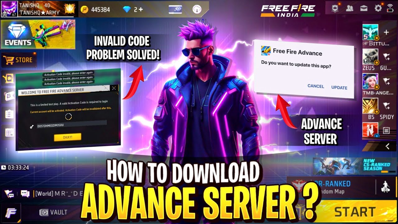 How To Download & Open Advance Server Free Fire | Ob45 Advance Server ...