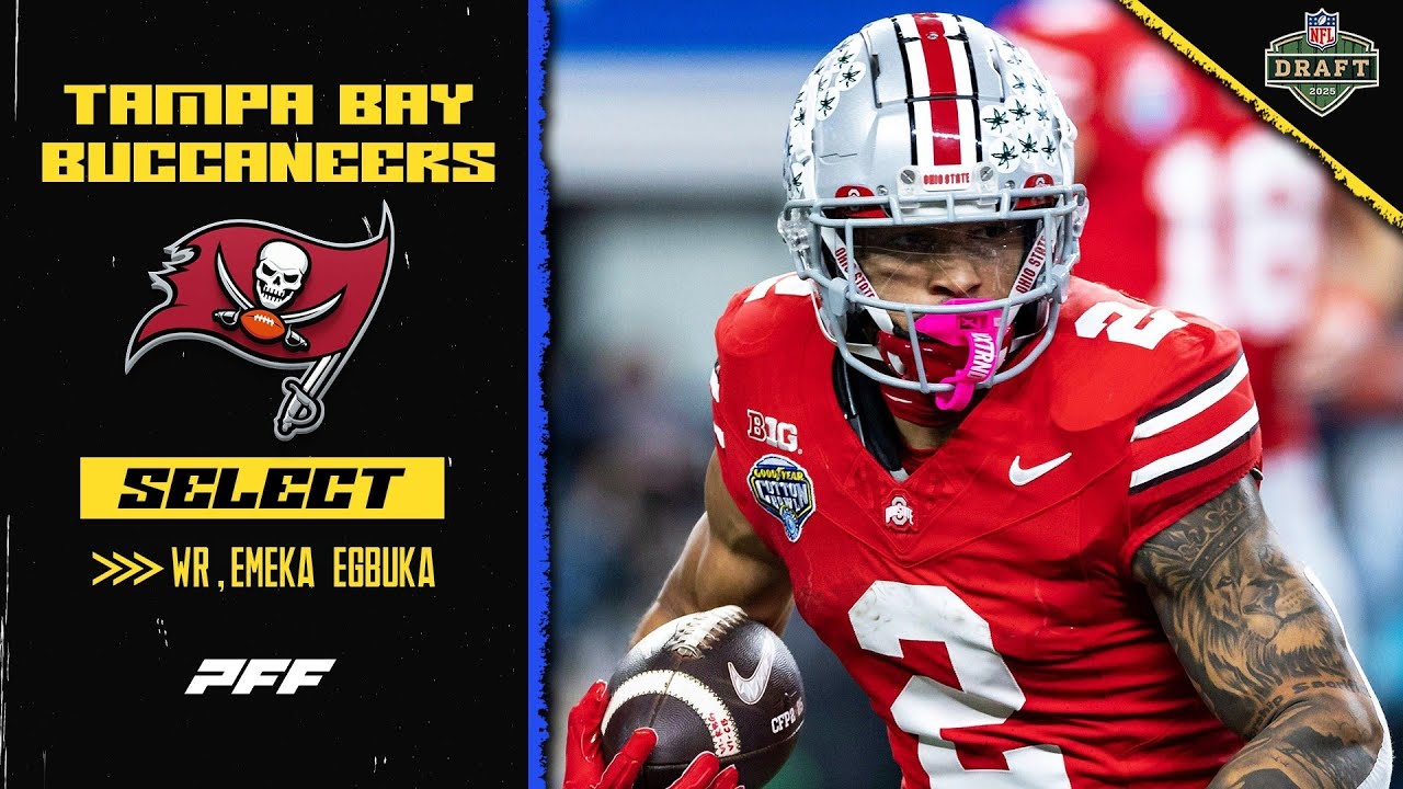 Tampa Bay Buccaneers Select WR Emeka Egbuka | 2025 NFL Draft | PFF ...