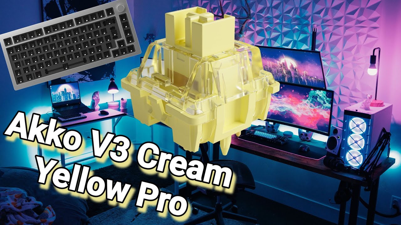 Akko V3 Cream Yellow Pro Typing Sound Test! (Akko MONSGEEK M1) - YouTube