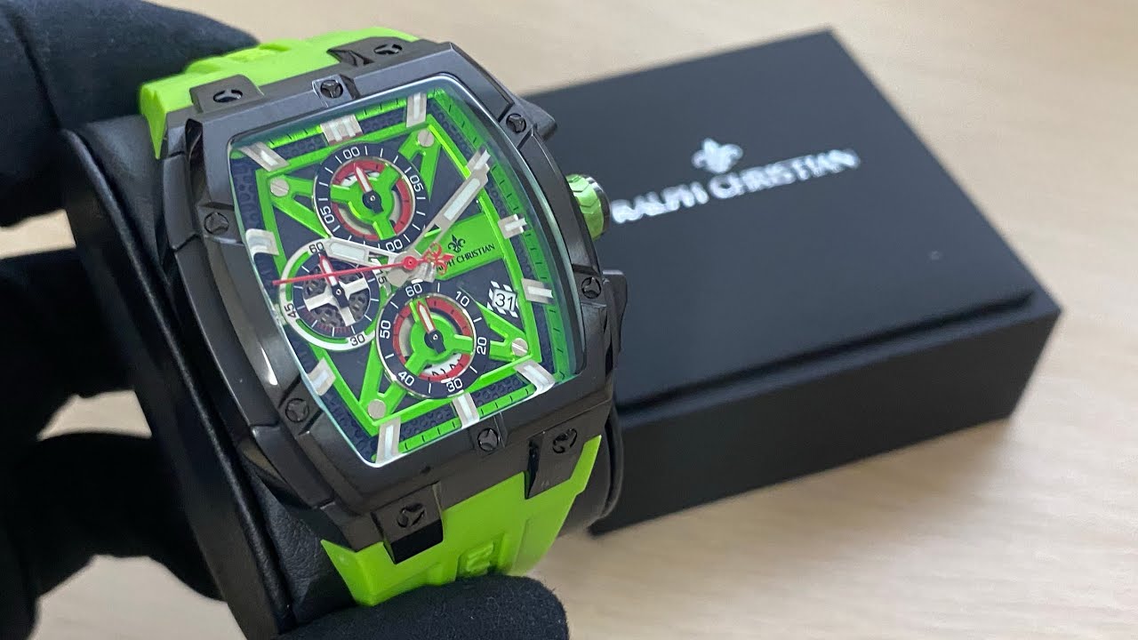 Men's black Ralph Christian watch band The Polaris Chrono - Gold / Lime ...