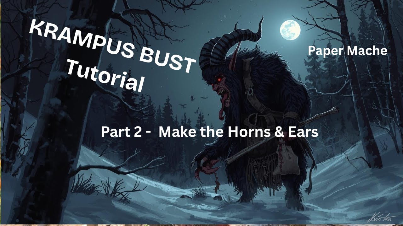 KRAMPUS Bust Tutorial - Part 2 - Paper Mache - YouTube
