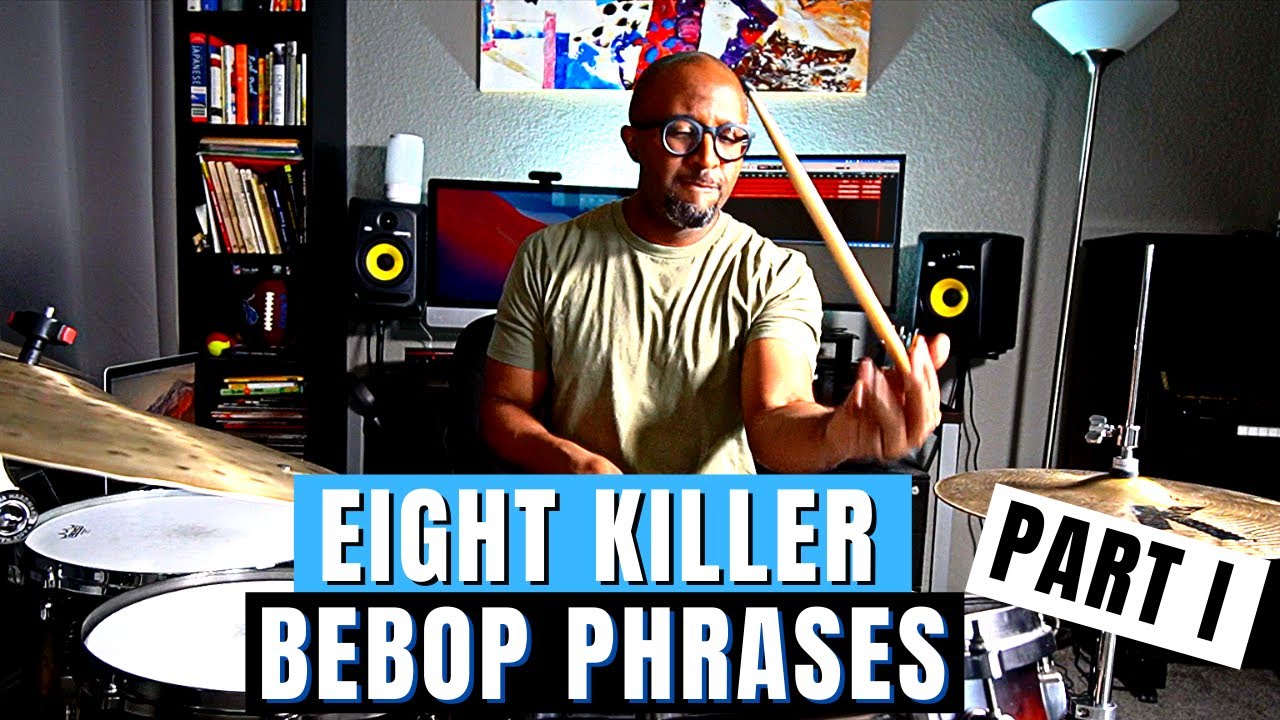 8 KILLER BEBOP DRUM PHRASES FOR SOLOING | Jazz Drummer Q-Tip of the ...
