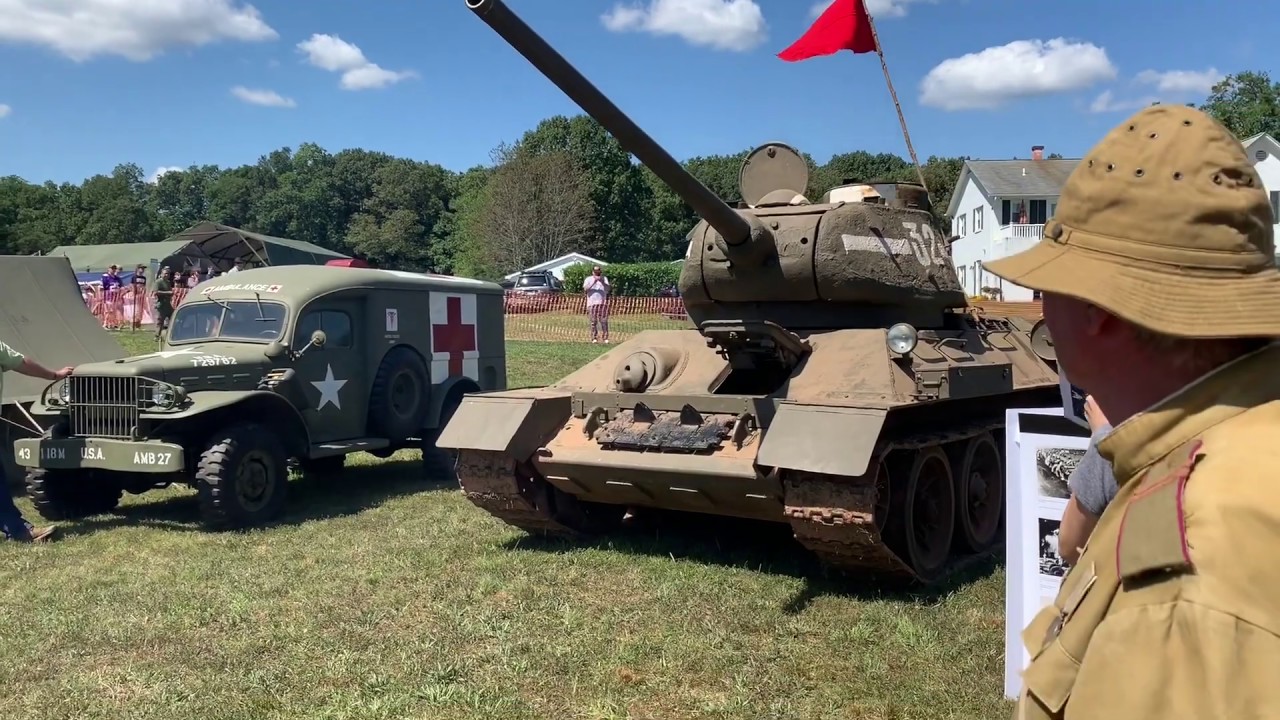 A Visit to the Americans in Wartime Museum TANK FARM day - YouTube