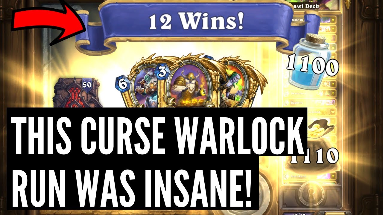 TWELVE wins with Renethal Curse Warlock in the Heroic Wild Brawliseum ...