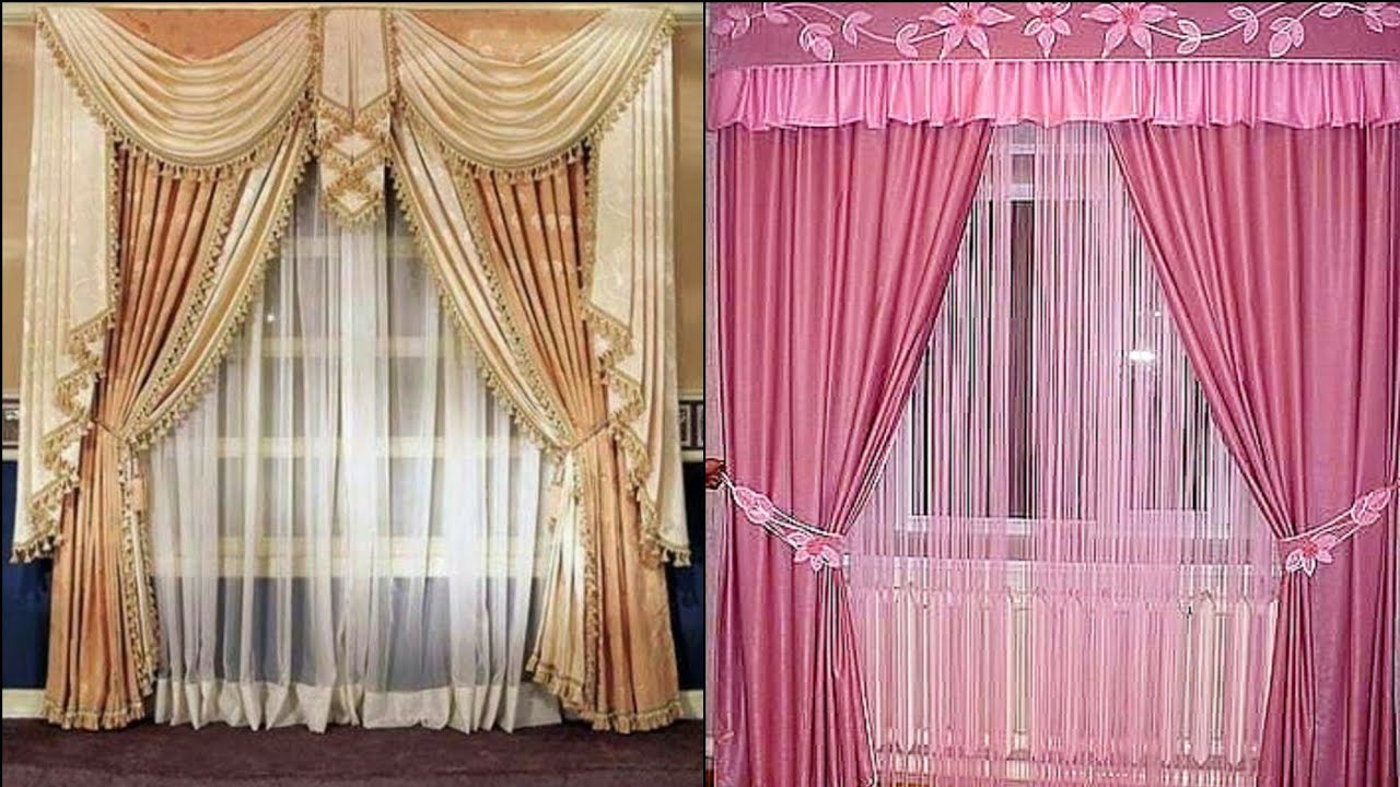Luxury Designer Frilly And Simple Curtain Design For Living room walls ...