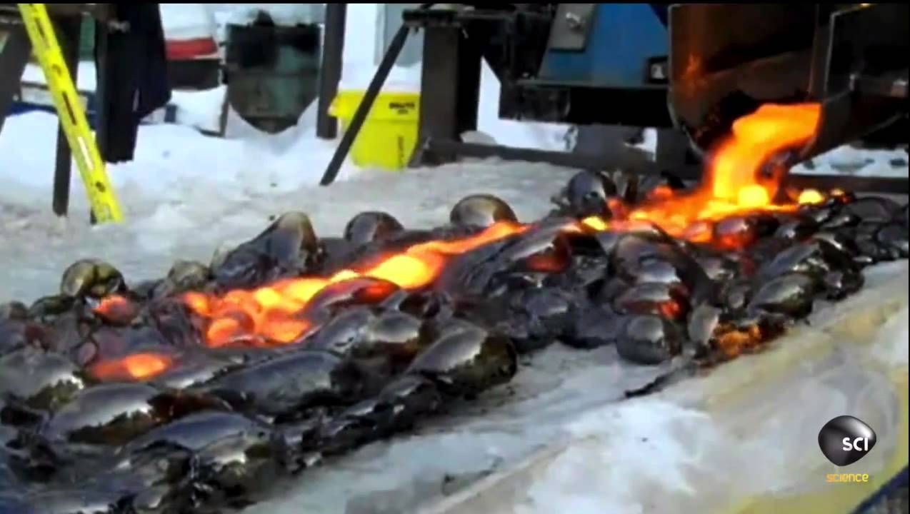 Lava Meets Ice Outrageous Acts of Science - YouTube