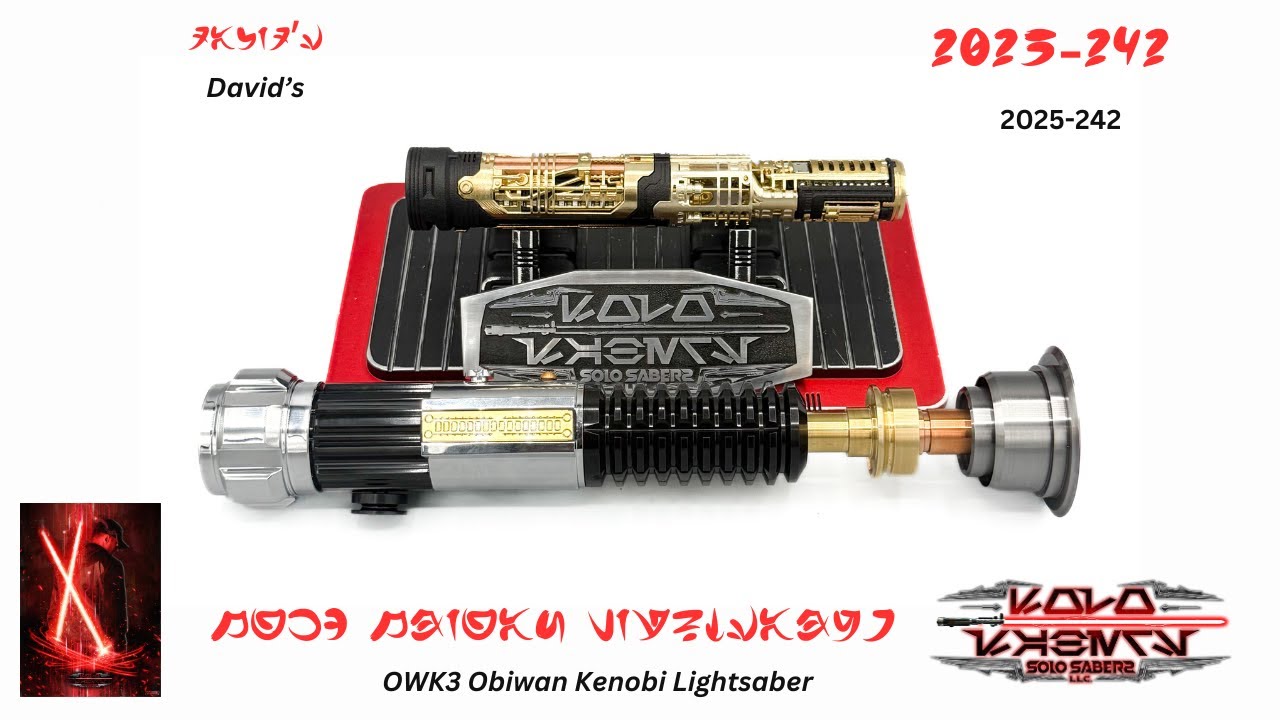 David's OWK3 Obiwan Kenobi Neopixel Lightsaber with Goth Master Chassis ...