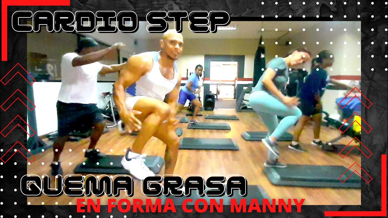 cardio step aerobics step workout - YouTube