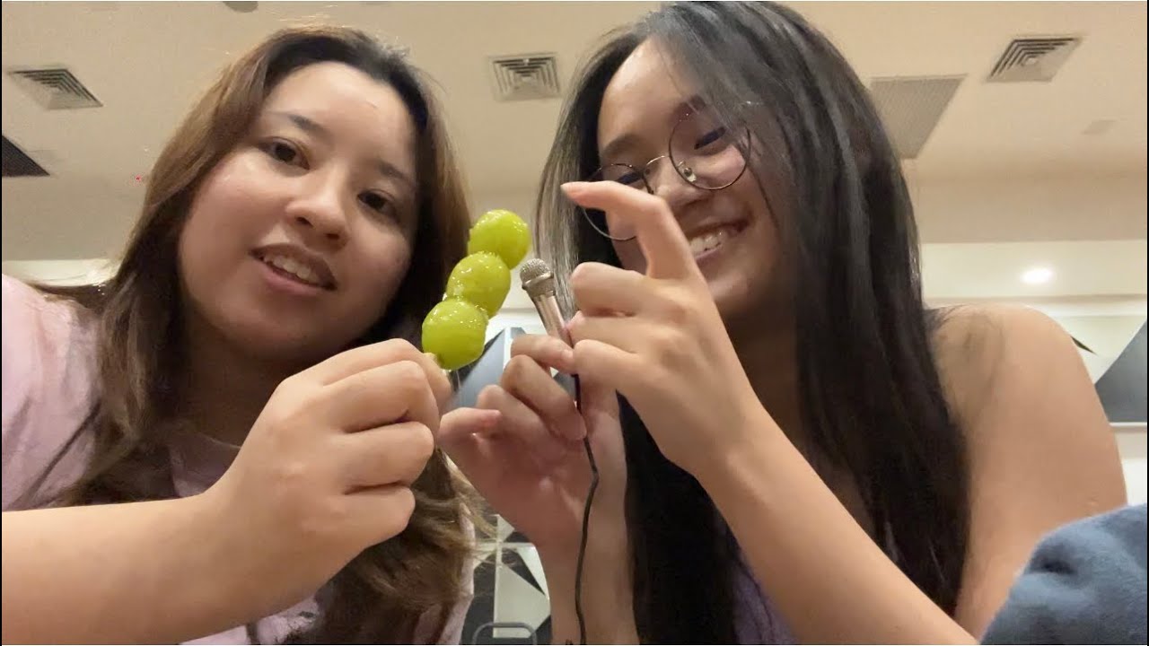 ASMR DOING MUKBANG AT UNI ( public mini mic ) - YouTube