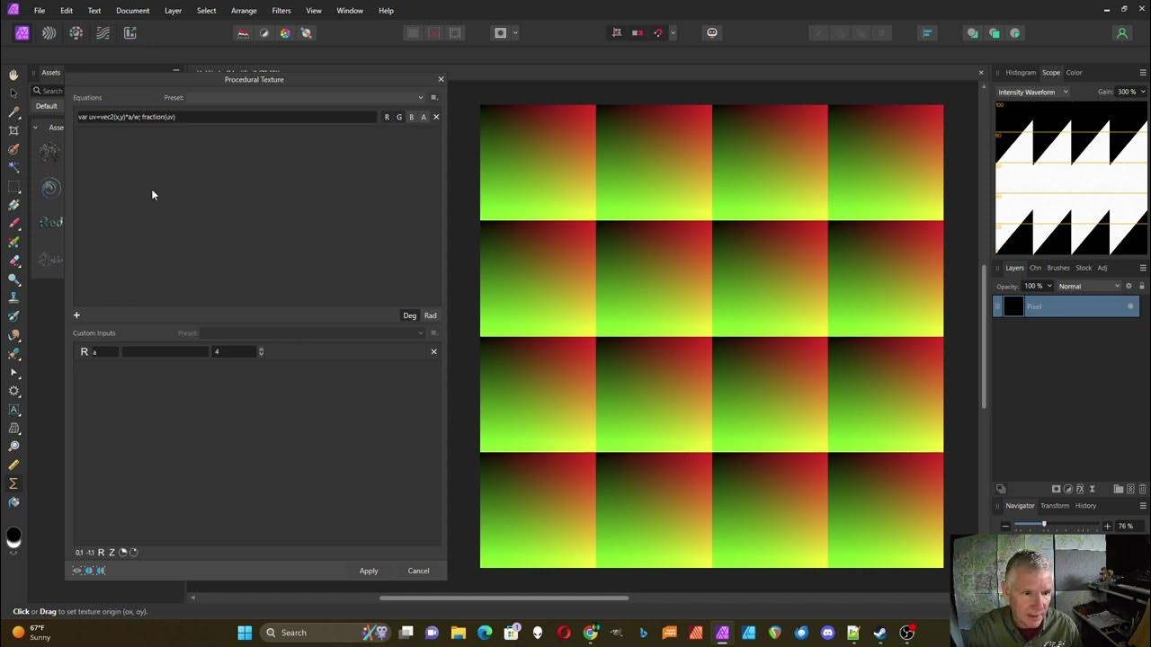 Shader Functions using Affinity Photo's Procedural Texture Filter - YouTube