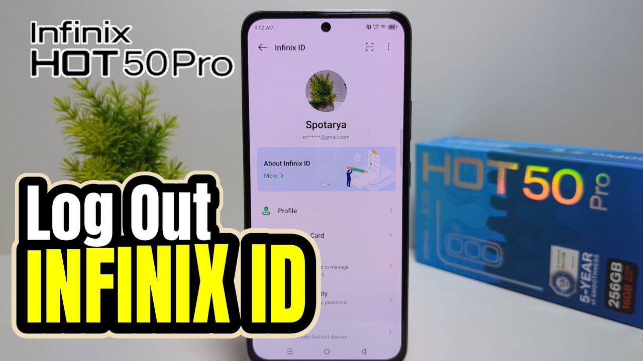 How To Logout Infinix ID in Infinix Hot 50 Pro - YouTube