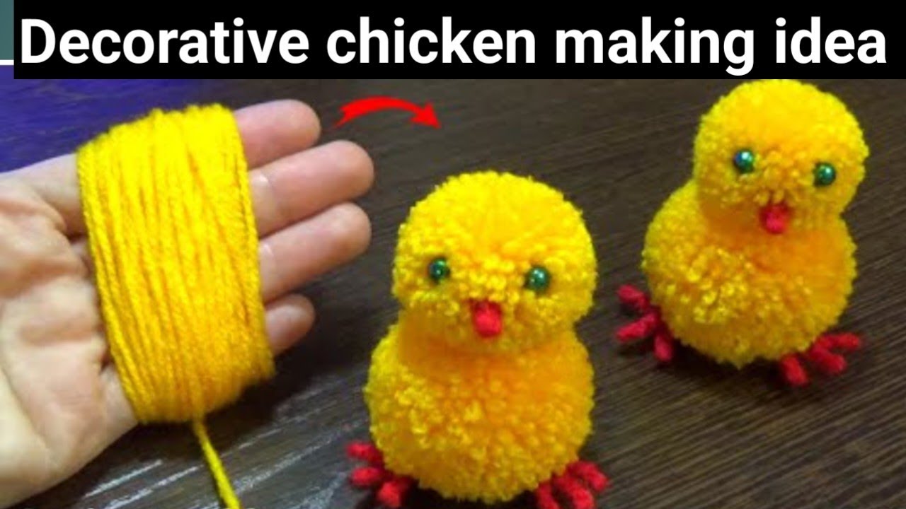 Woolen chicken making idea at home woolen crafts unique home decoration ...