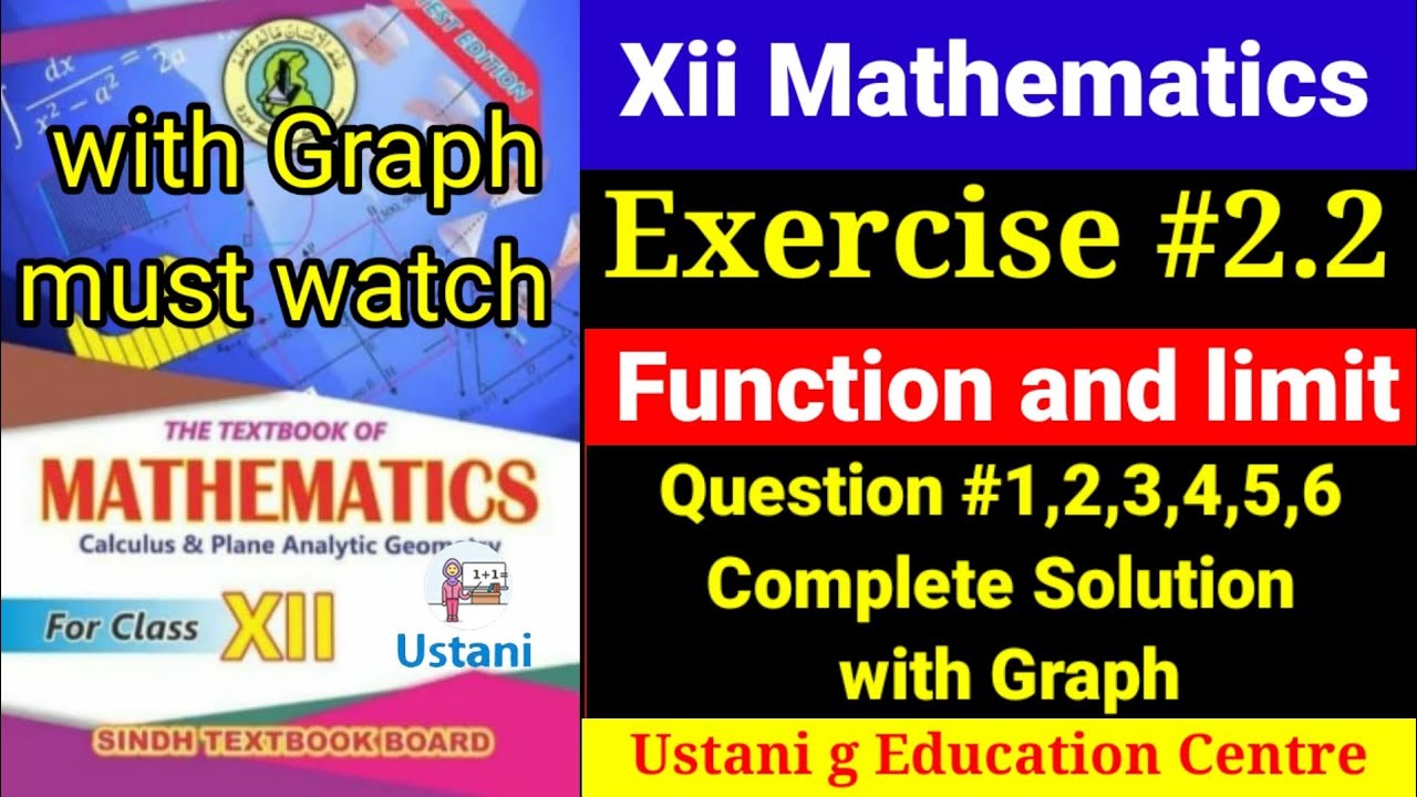 Class 12 New Mathematics Exercise # 2.2 Complete Solution with Graph ...
