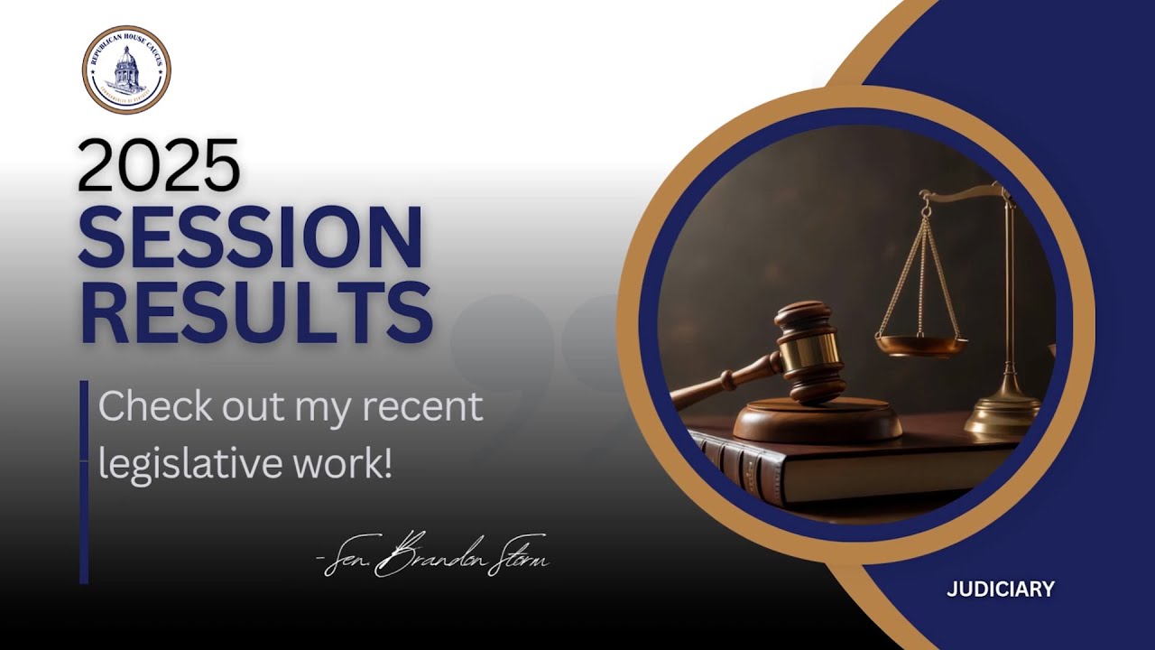 2025 Session Results - Judiciary - SB 64, Sen. Brandon Storm - YouTube