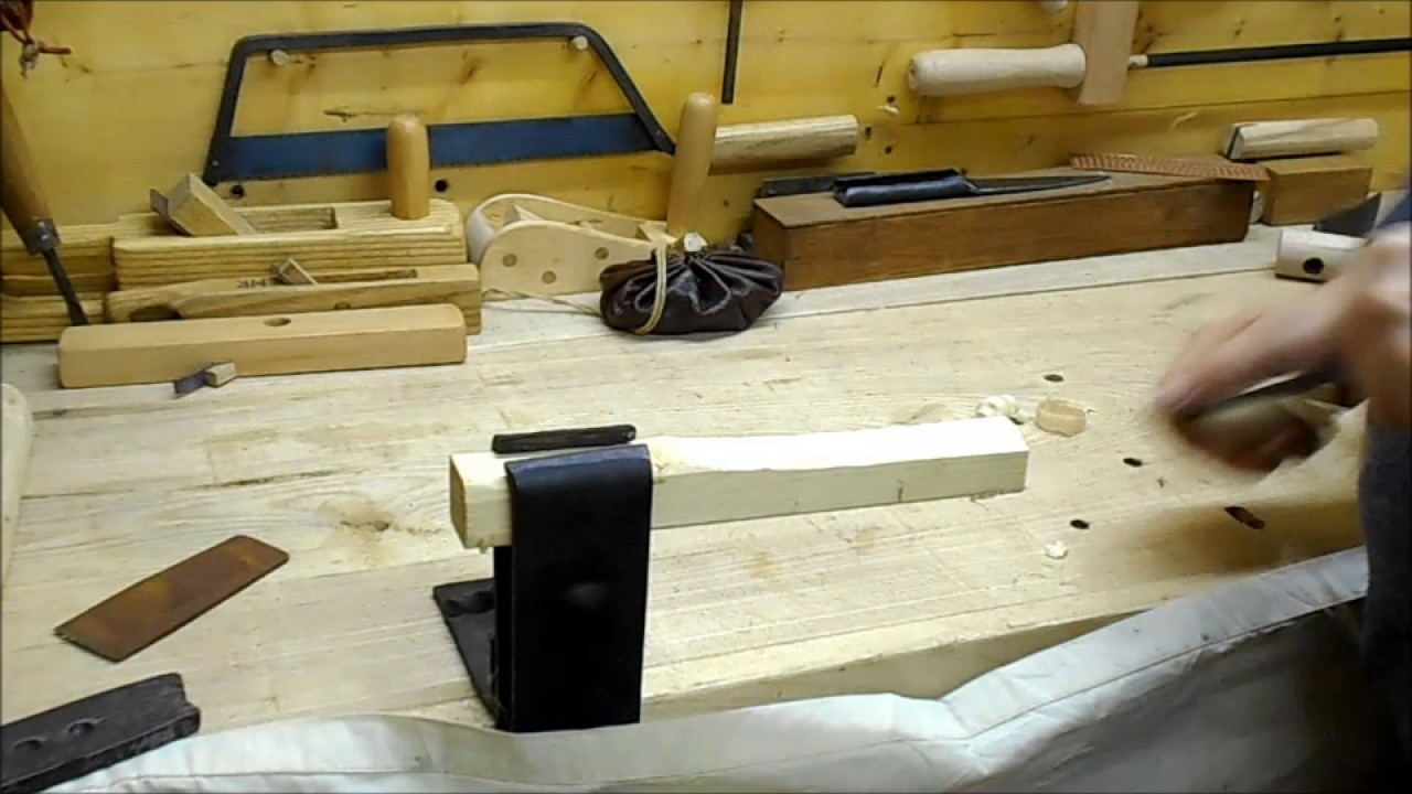 reconstructed roman drawknife from compiegne in france - YouTube