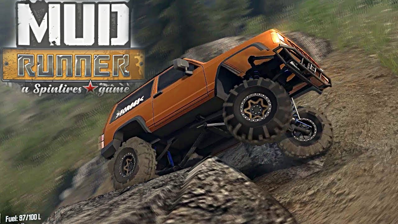 SpinTires Mud Runner: Mod Review - Diesel Swapped, Jeep XJ Trail Rig ...