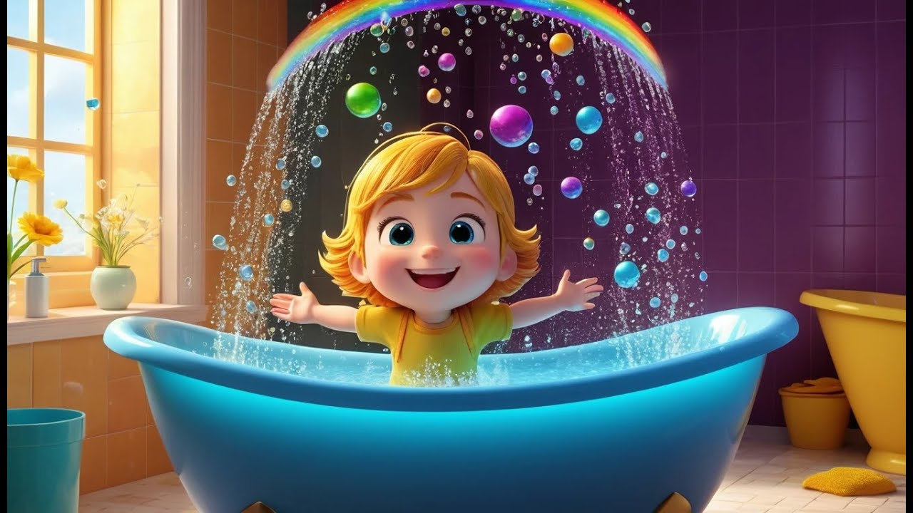 Splish, Splash, A Rainbow Bath | Colorful Bath Time Song for Kids | Fun ...