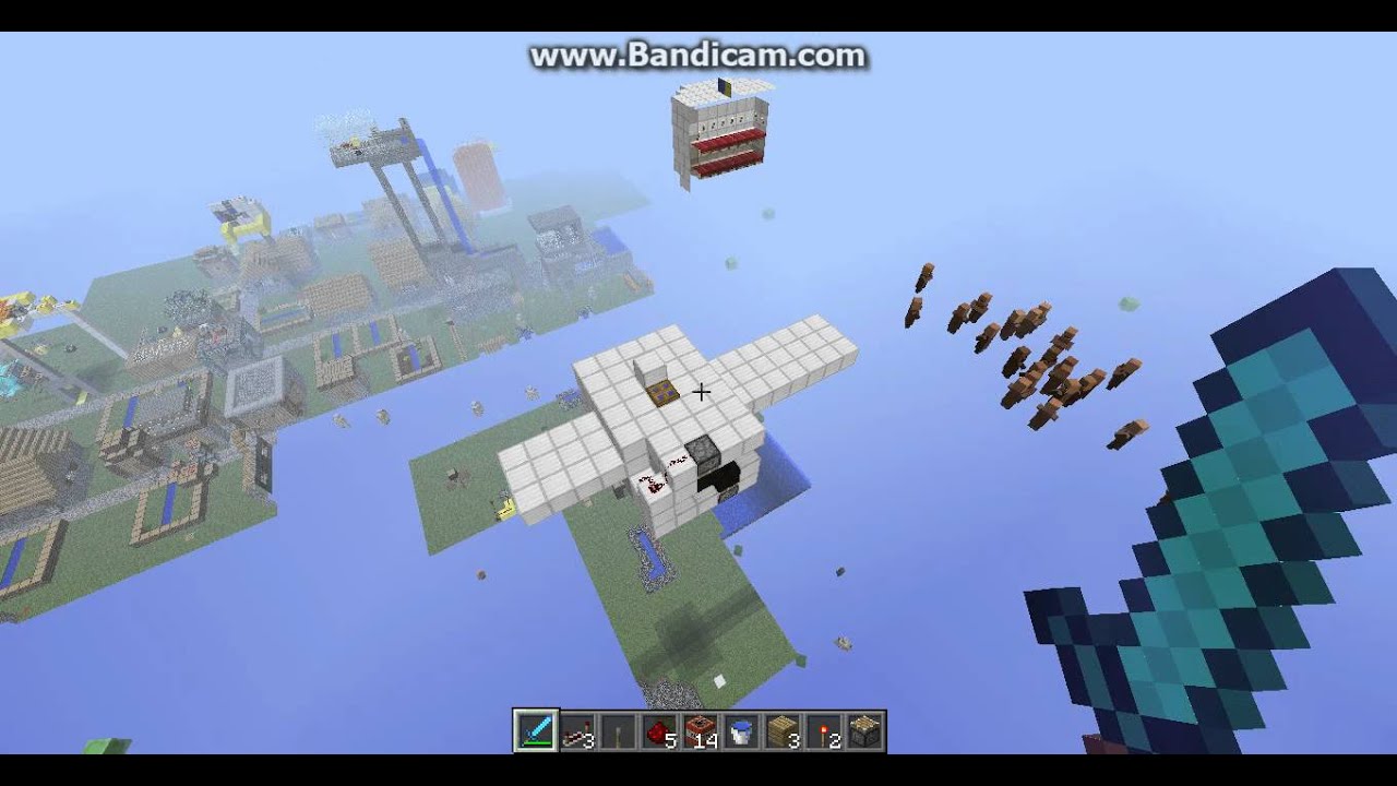Minecraft plane with engine - YouTube