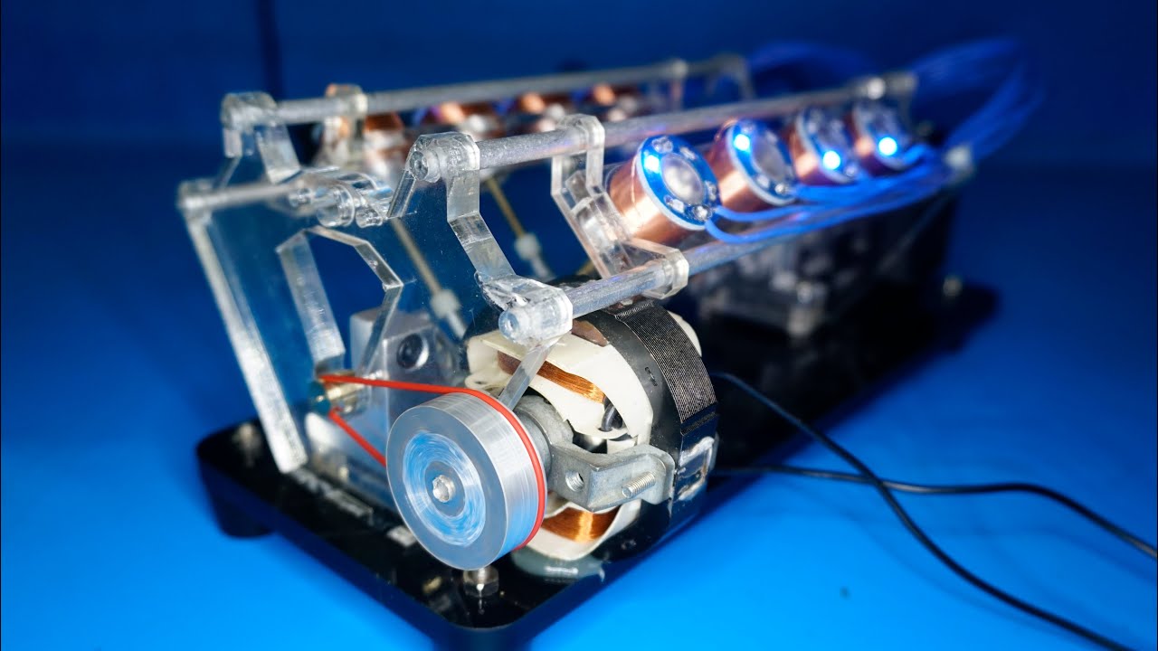 DIY Solenoid engine generator - YouTube